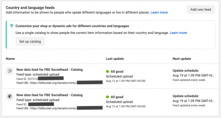Catalog Localization with Facebook (Meta) Language and Country Feeds