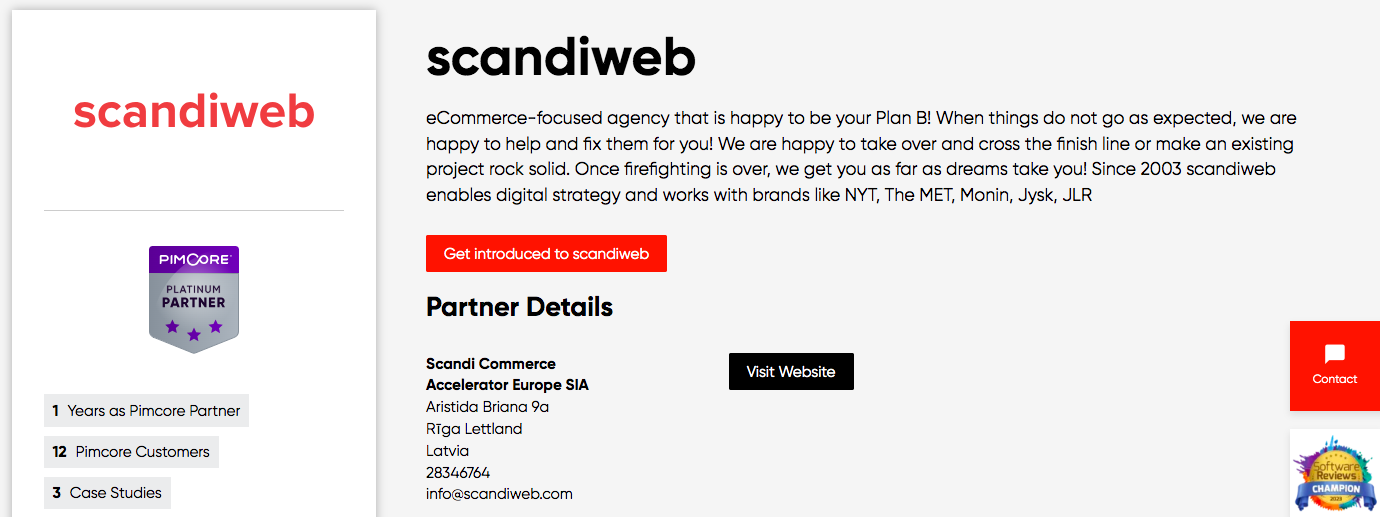 Announcing scandiweb and Pimcore Platinum Partnership